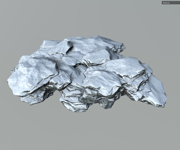 ArtStation - Low poly Snow Cave Rock Modular Pack | Game Assets