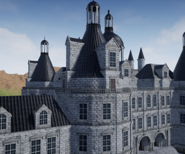 ArtStation - Low Poly Chateau-Castle - Inspired by Chateau de Chambord ...