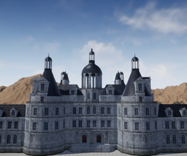 ArtStation - Low Poly Chateau-Castle - Inspired by Chateau de Chambord ...