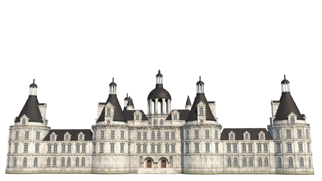 ArtStation - Low Poly Chateau-Castle - Inspired by Chateau de Chambord ...