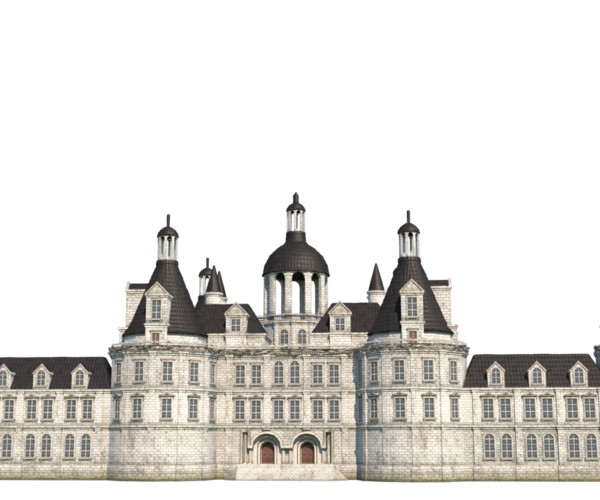 ArtStation - Low Poly Chateau-Castle - Inspired by Chateau de Chambord ...