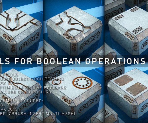 ArtStation - Surface Details For Boolean Operations | Brushes