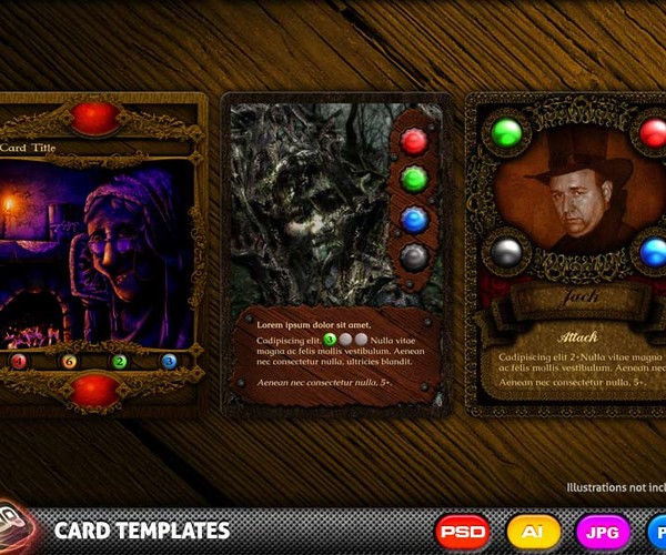 ArtStation - 13 Collectable Card Templates | Game Assets