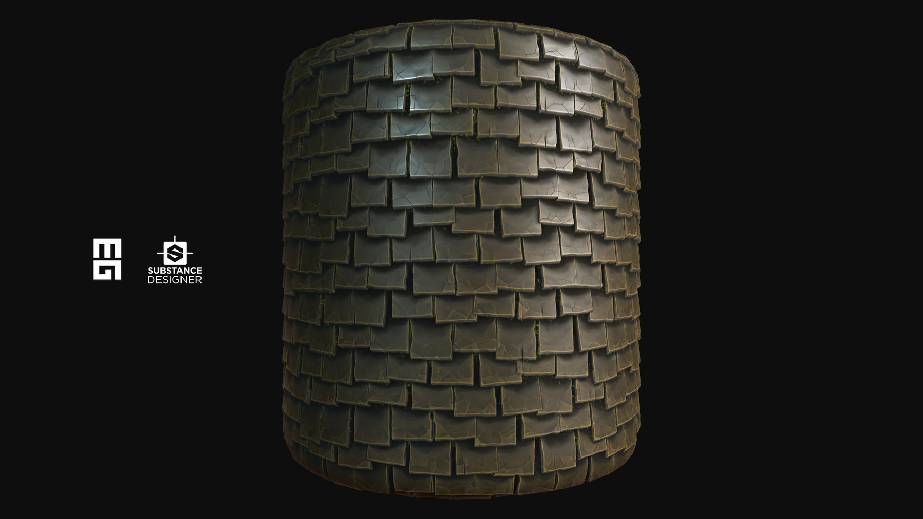 ArtStation - STYLIZED CASTLE ROOF TILES MATERIAL- substance designer ...