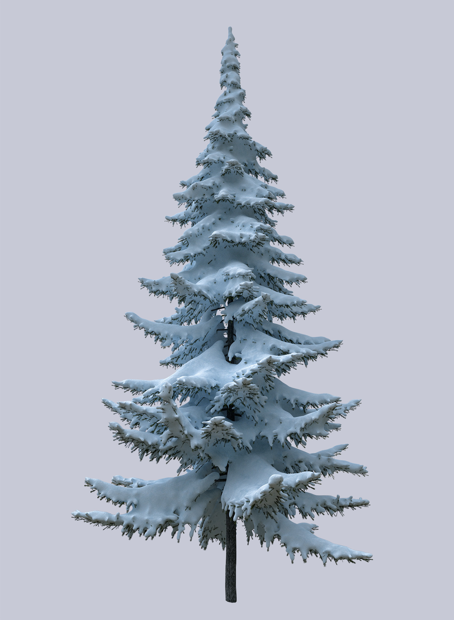 ArtStation - Snow-Covered Trees | Game Assets