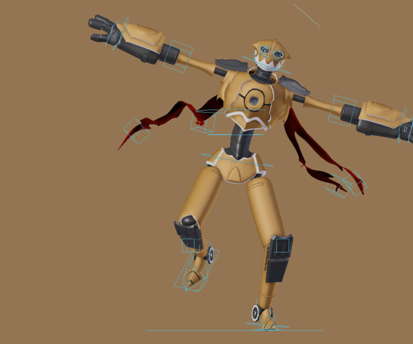 ArtStation - Rigged robot character - 3D model | Resources