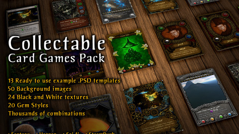 ArtStation - 13 Collectable Card Templates | Game Assets