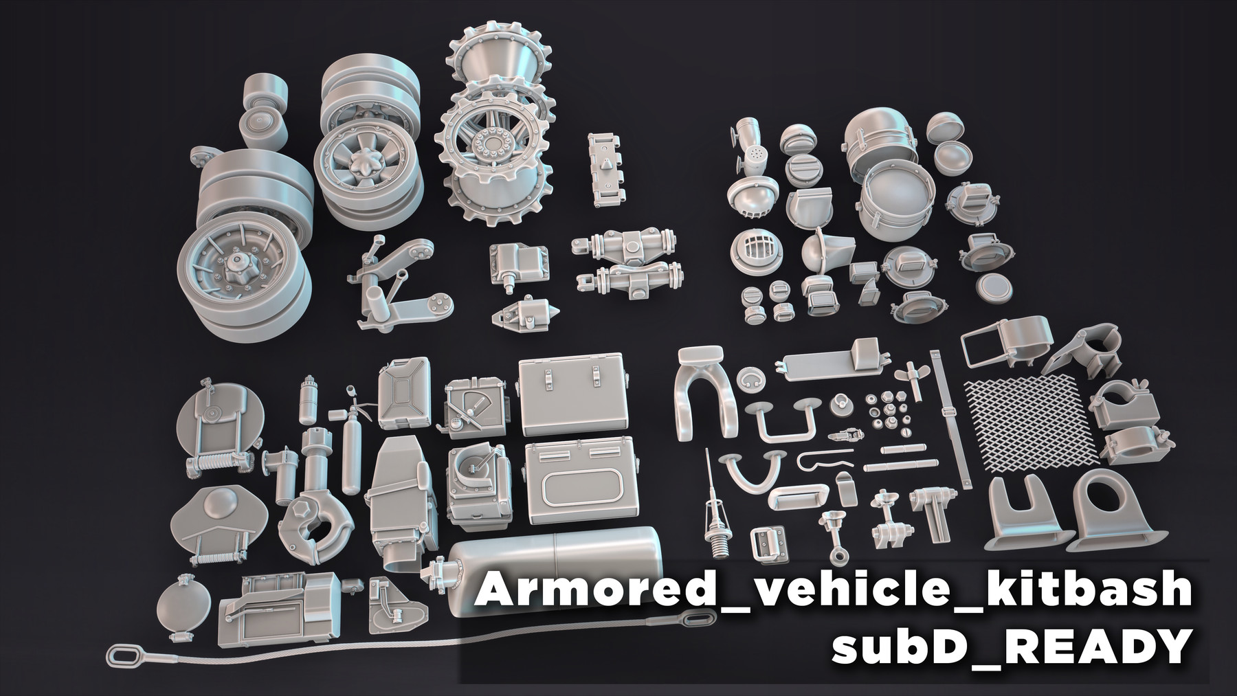ArtStation - HQ_Armored_vehicle_kitbash_subD_ready | Resources
