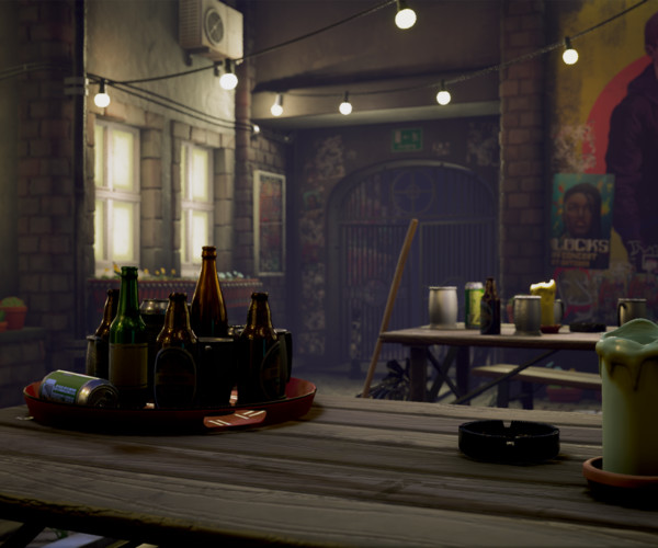 ArtStation - Alleyway Cafe Asset Pack | Game Assets