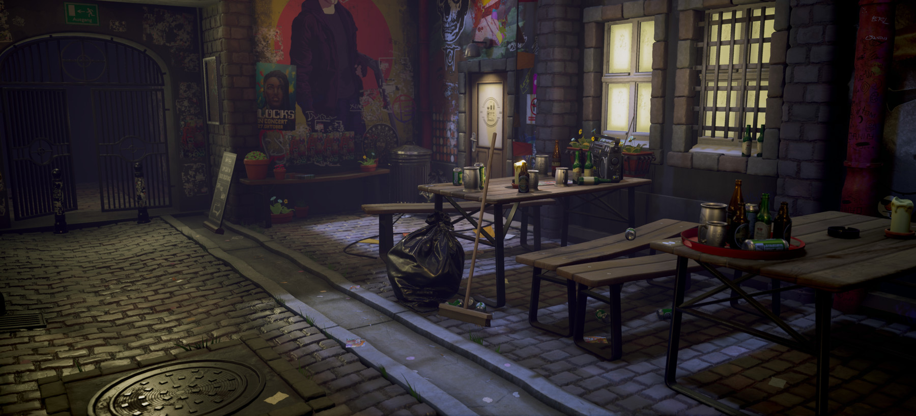 ArtStation - Alleyway Cafe Asset Pack | Game Assets
