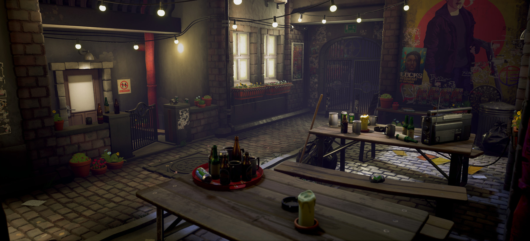 ArtStation - Alleyway Cafe Asset Pack | Game Assets