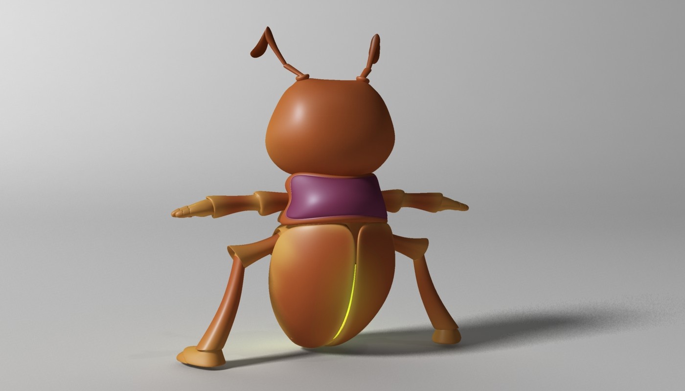 ArtStation - Cartoon Firefly 3D model RIGGED | Resources