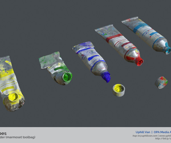 ArtStation - Paint Tubes - Textured 3D Low Poly Model | Resources
