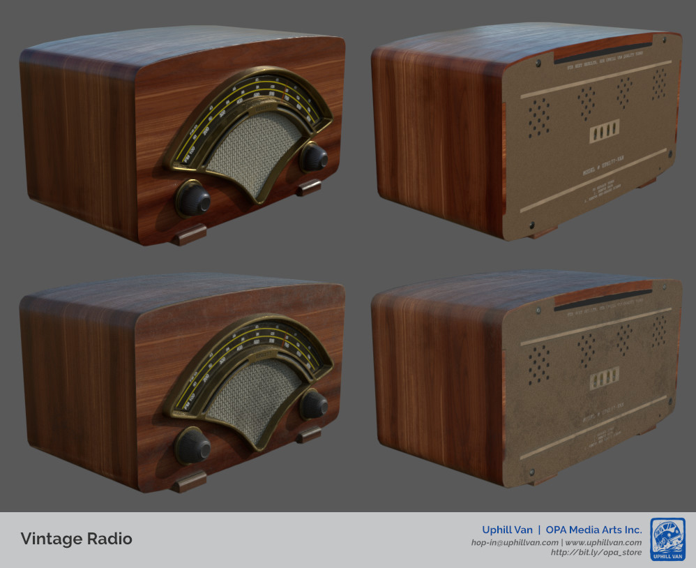 ArtStation - Vintage Radio - Textured 3D Low Poly Model | Resources