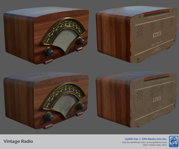 ArtStation - Vintage Radio - Textured 3D Low Poly Model | Resources