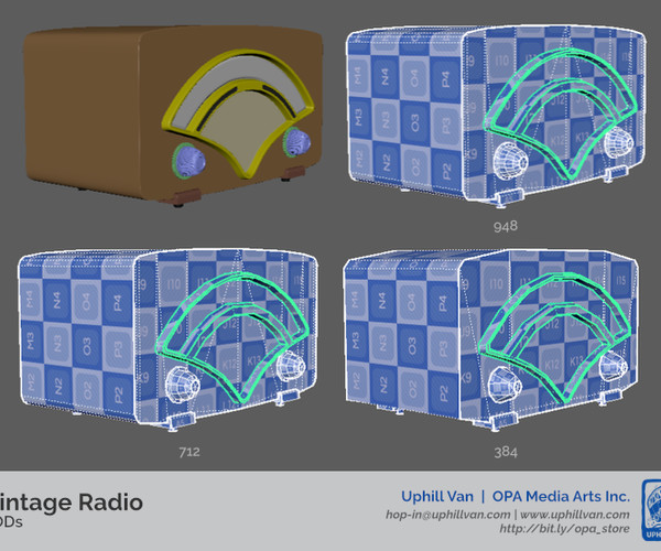 ArtStation - Vintage Radio - Textured 3D Low Poly Model | Resources