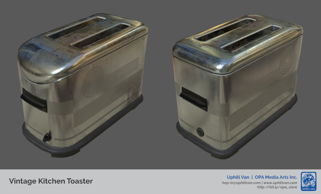 ArtStation - Vintage Toaster - Textured 3D Low Poly Model | Resources