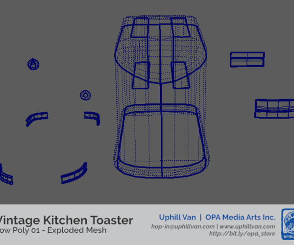 ArtStation - Vintage Toaster - Textured 3D Low Poly Model | Resources