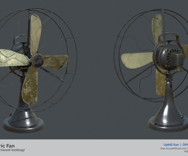 ArtStation - Vintage Electric Fan - Textured 3D Low Poly Model | Resources