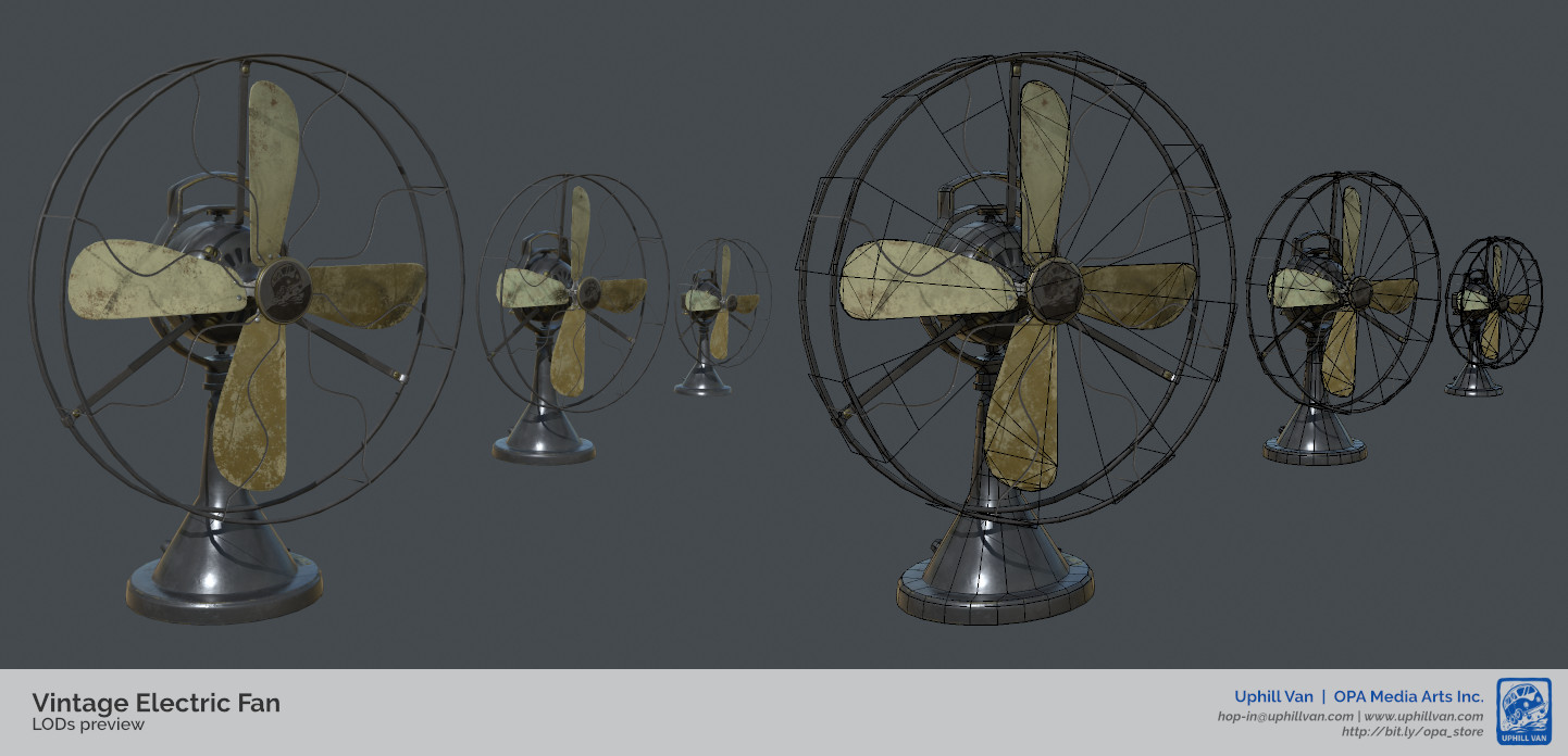 ArtStation - Vintage Electric Fan - Textured 3D Low Poly Model | Resources