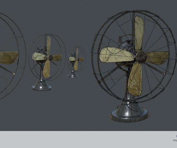 ArtStation - Vintage Electric Fan - Textured 3D Low Poly Model | Resources
