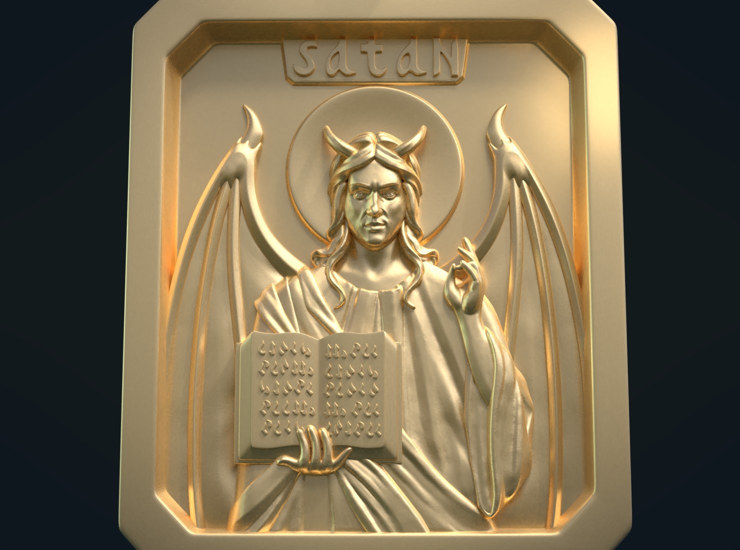 ArtStation - Satan Relief and Pendant | Resources