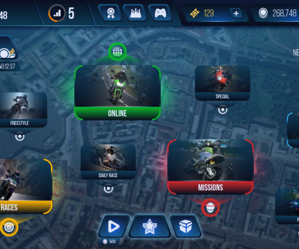 ArtStation - Mobile Motorcycle Race GUI | Game Assets