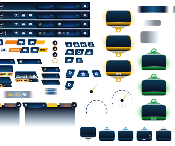 ArtStation - Mobile Motorcycle Race GUI | Game Assets