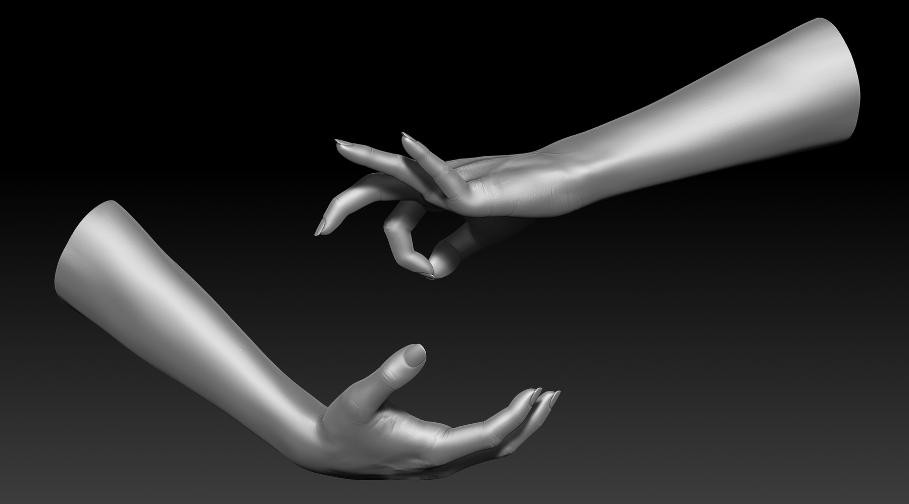ArtStation - 3D Printable Female Hands 20 Poses Pack | Resources