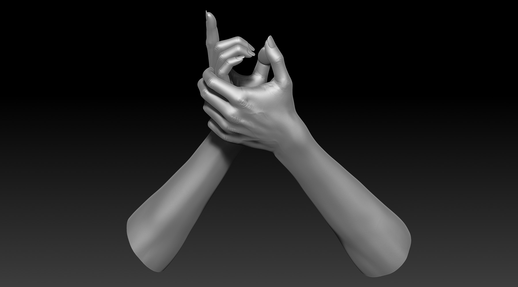 ArtStation - 3D Printable Female Hands 20 Poses Pack | Resources