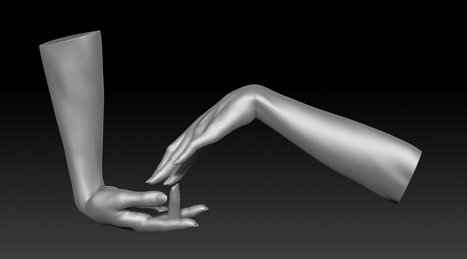 ArtStation - 3D Printable Female Hands 20 Poses Pack | Resources