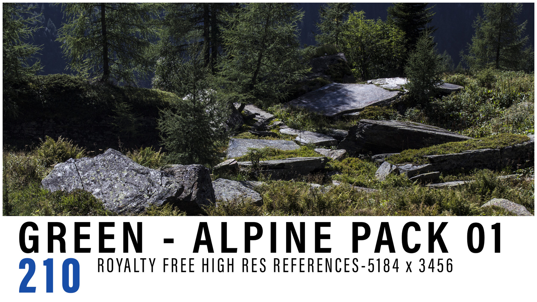 ArtStation - GREEN ALPINE PACK 01 | Resources