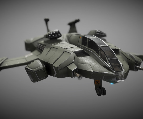 ArtStation - Sci-fi Heavy Assault Fighter | Game Assets