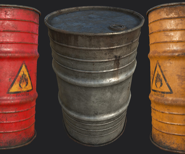 ArtStation - Explosive Barrels PBR | Game Assets