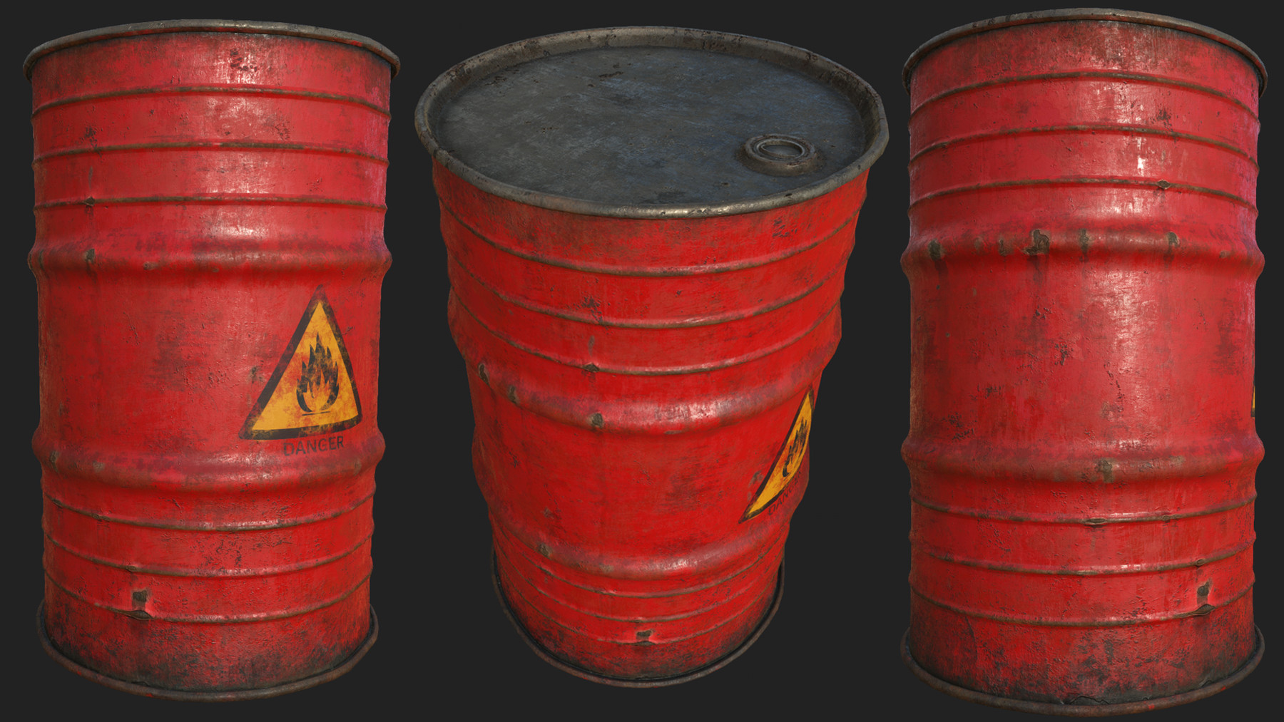 ArtStation - Explosive Barrels PBR | Game Assets