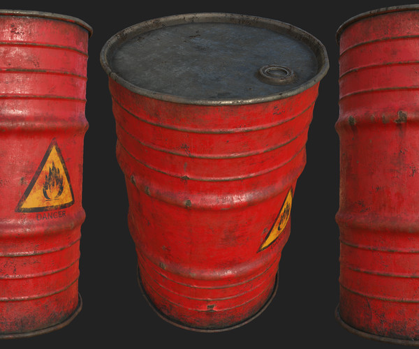 ArtStation - Explosive Barrels PBR | Game Assets