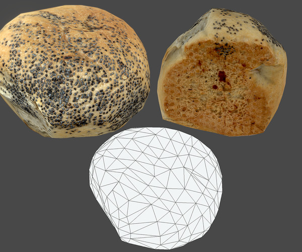 ArtStation - Bread Bun 02 - Low Poly - Photogrammetry | Game Assets