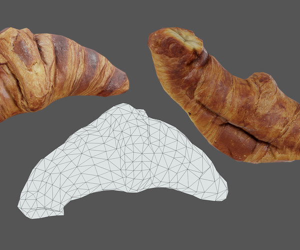 ArtStation - Croissant 01 - Low Poly - Photogrammetry | Game Assets