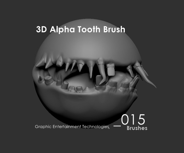 ArtStation - 3D Alpha Tooth Brush set - for ZBrush | Brushes