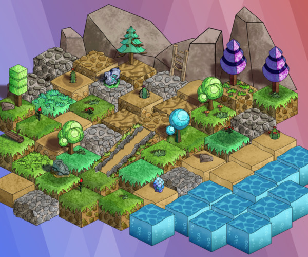 ArtStation - 2D Isometric Starter Style Plus Kit +.svg | Game Assets