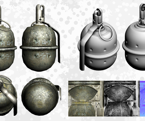 ArtStation - RGD-5 Hand Grenade | Game Assets