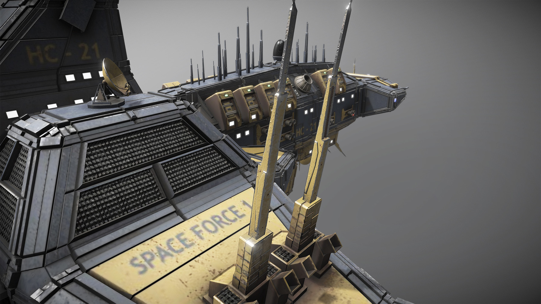 ArtStation - Space Force 1 - Cruiser | Game Assets