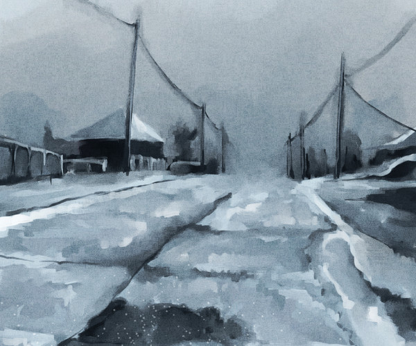 ArtStation - Rural Road in Winter | Artworks
