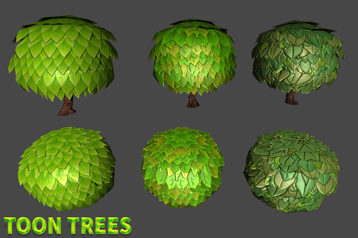 ArtStation - Toon Trees Pack | Game Assets