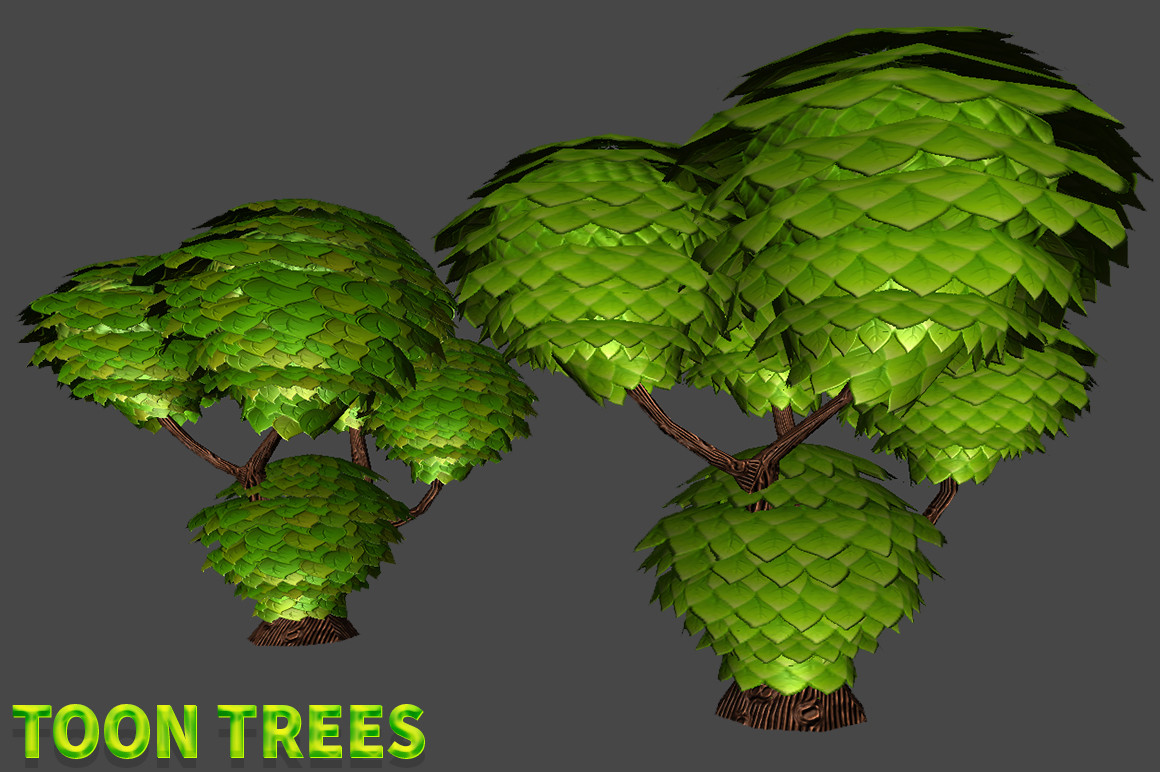 ArtStation - Toon Trees Pack | Game Assets