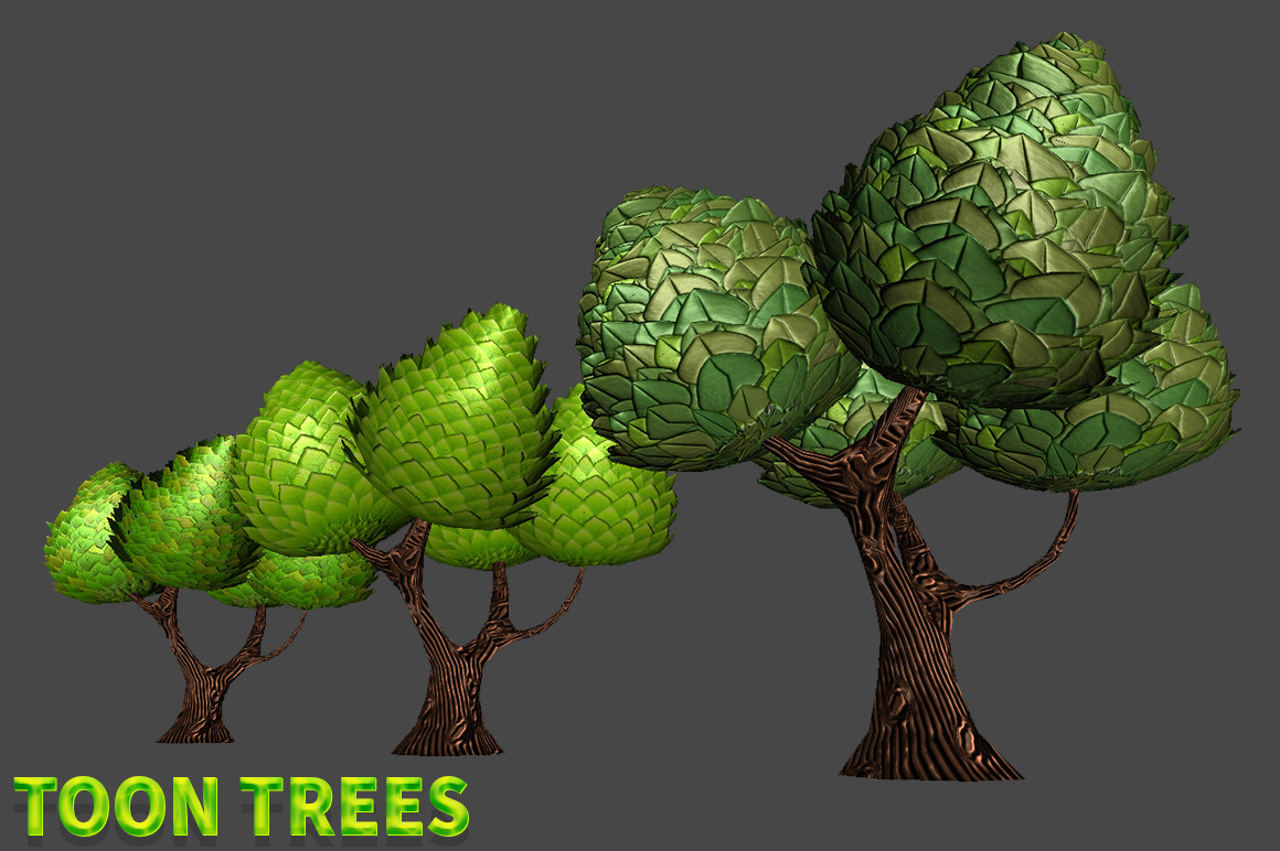 ArtStation - Toon Trees Pack | Game Assets