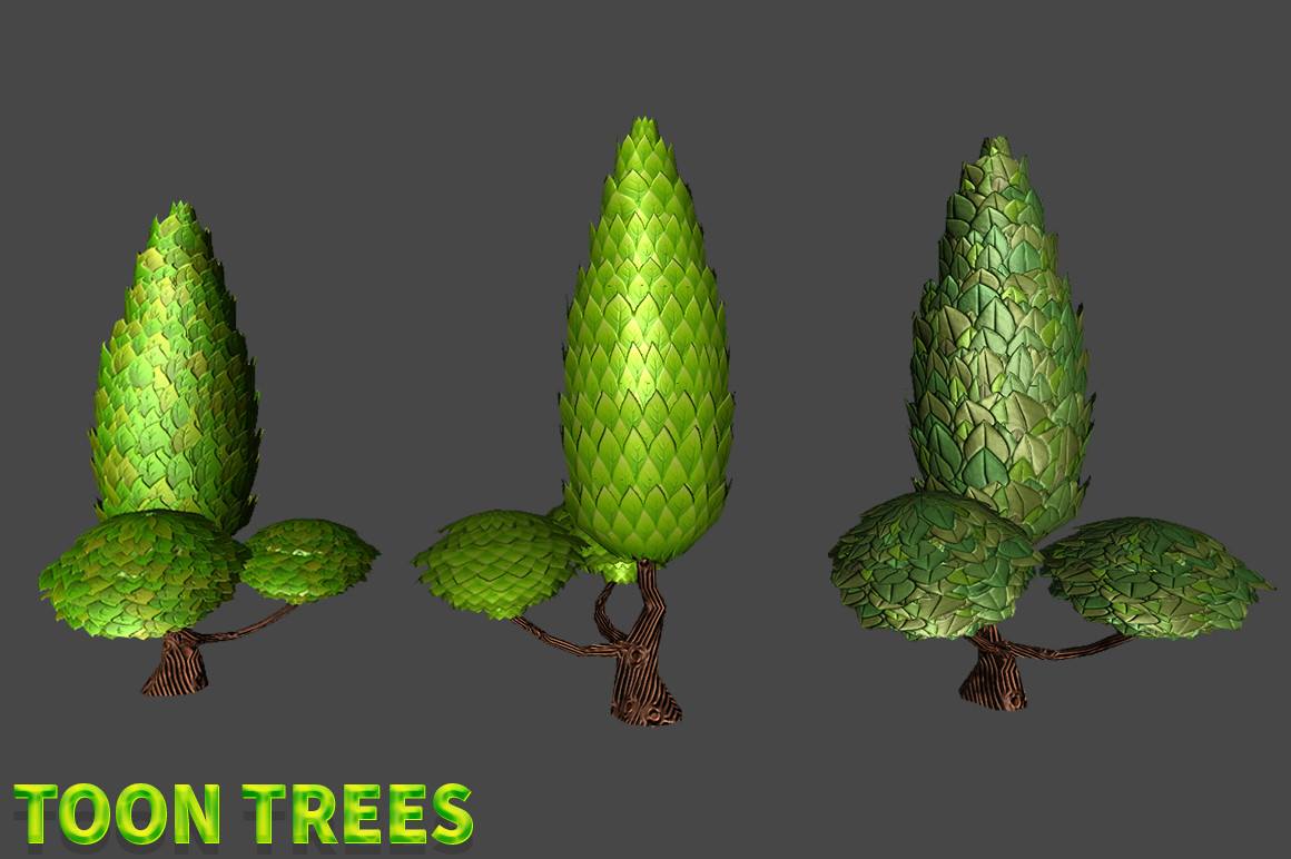 ArtStation - Toon Trees Pack | Game Assets