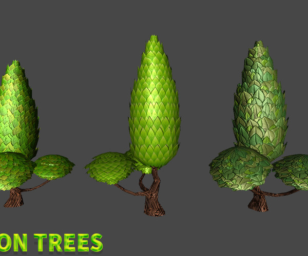 ArtStation - Toon Trees Pack | Game Assets