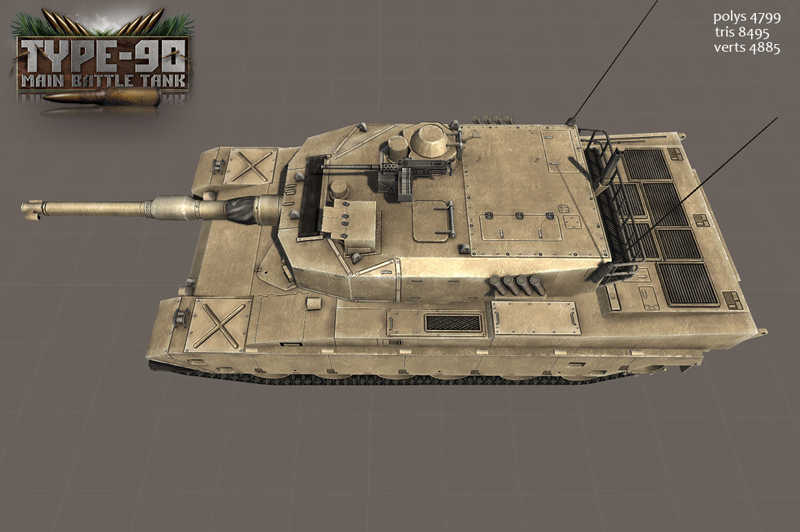 ArtStation - Type-90 Main Battle Tank | Game Assets