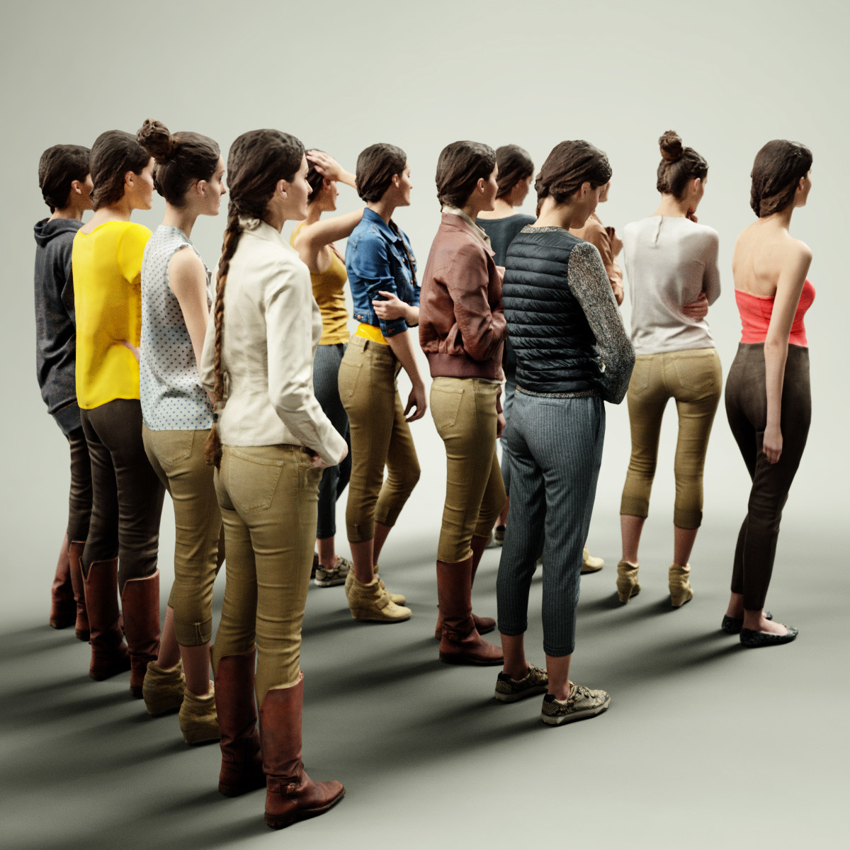 ArtStation - 16 Fashion Girl Scans Vol 1 | Resources